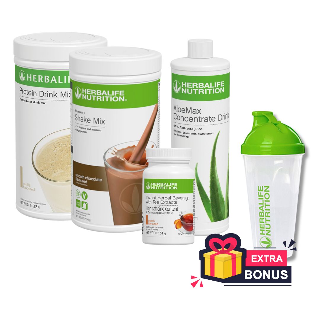 The Herbalife FULL PACK – Shake, Tea, Aloe, Protein Drink Mix - Free S ...